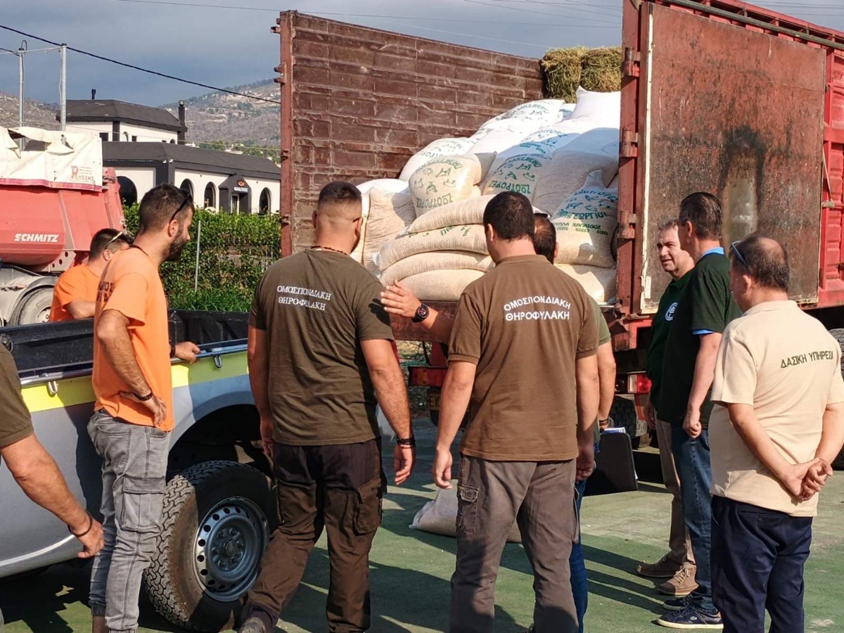 Τροφές για ζώα πυρόπληκτων περιοχών από το ΥΠΕΝ και κυνηγετικές οργανώσεις